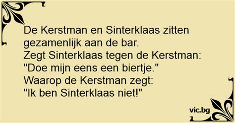 De Kerstman En Sinterklaas Zitten Gezamenlijk Aan De Bar Zegt
