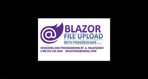 Blazor File Uploader With Progress Bar Ali Najafzadeh Gezgalee Posted On The Topic Linkedin