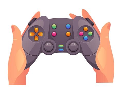 Premium Vector Hand Arm Holding Joystick Gamepad Controller And Playing Video Game