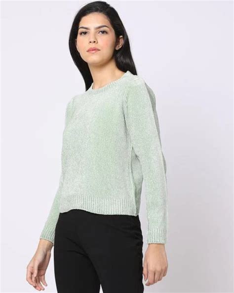 Buy Ribbed Crew Neck Pullover Online At Best Prices In India JioMart