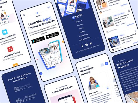 Curso Online Course Responsive View On Behance