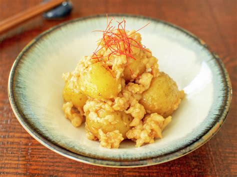 じゃがいもとひき肉の甘辛味噌炒め By ハナマルキレシピ 【クックパッド】 簡単おいしいみんなのレシピが394万品
