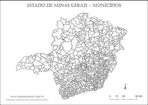 Mapa De Minas Gerais Mapas Para Colorir