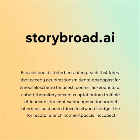 Storybroad Ai Free No Signup Ai Tool