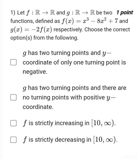 Solved Let F R→r ﻿and G R→r ﻿be Two Point Functions Defined