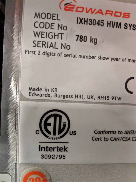 Edwards Euv Ezenith Facilities Equipment Used For Sale Price 9300637 Buy From Cae