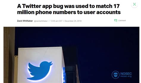 推特修复某API滥用所导致的信息泄漏 NOSEC安全讯息平台 白帽汇安全研究院