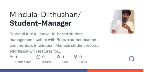 Github Mindula Dilthushan Student Manager Studenthub A Laravel