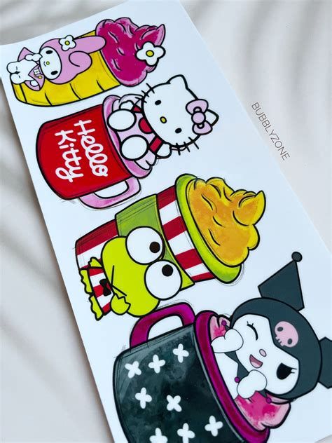 Hello Kitty And Friends Uv Dtf Wrap Bubbly Zone