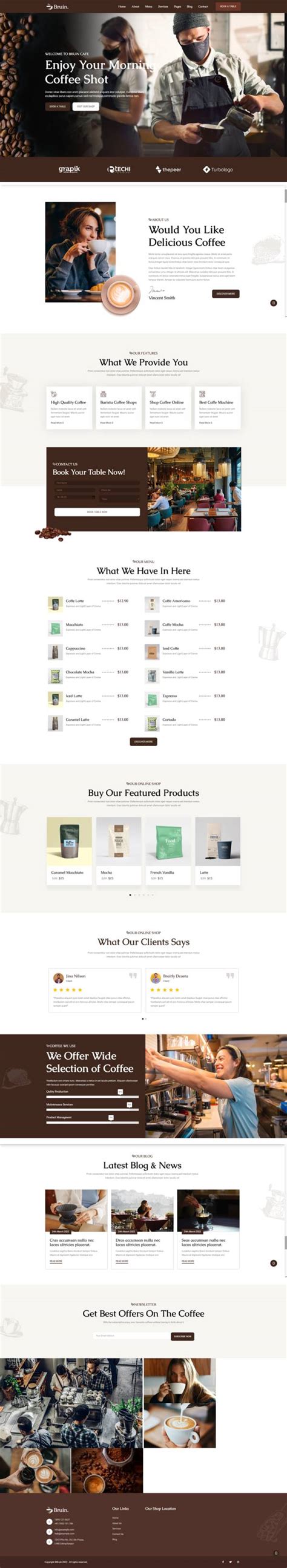 咖啡网站设计代码，咖啡商城网页设计代码模板html 17素材网
