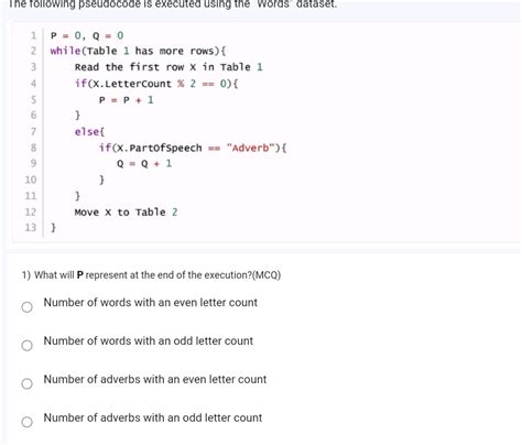 The Tollowing Pseudocode Is Executed Using Studyx