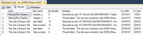 Sql Server What Is The Query To Display The Failed Sql Jobs Database Administrators Stack