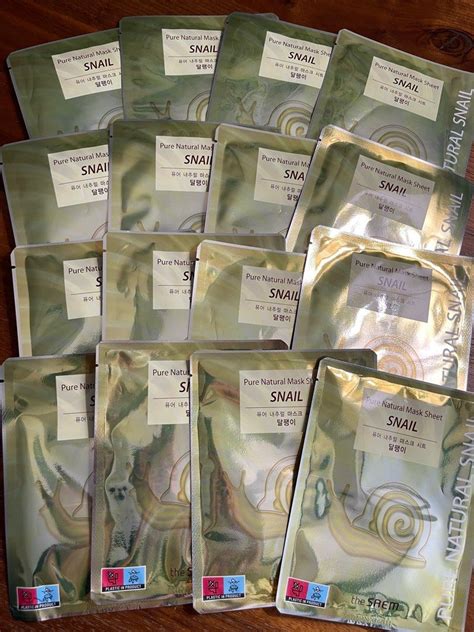 Korean Snail Face Masks Health And Nutrition Face Masks And Face Shields