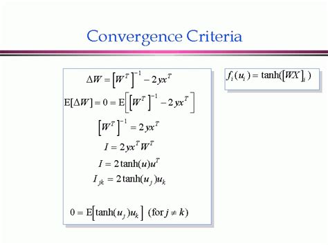 Convergence Criteria