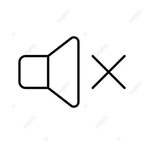 Vector Icon Of Muted Audio Symbol On A Plain White Background Vector