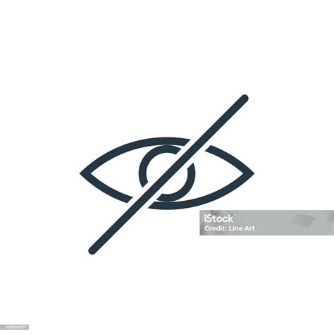 Ui 개념에서 숨겨진 아이콘 벡터입니다 숨겨진 편집 가능한 스트로크의 얇은 선 그림입니다 웹 및 모바일 앱 로고 인쇄 미디어에 사용할 숨겨진 선형 기호 구별하기 힘든에 대한