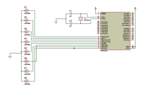 ATmega32 ATmega32 LED Blinking Experiment