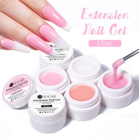 Ur Sugar 15ml Extension Gel Nail Clear White Pink Hard Poly Uv Gel