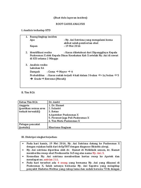 Contoh Form Rca Pdf