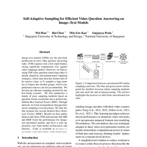 Self Adaptive Sampling For Accurate Video Question Answering On Image Text Models Acl Anthology