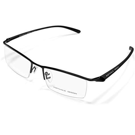 Jns Titanium Semi Rimless Eyeglasses Business Optical Frame Clear Lens
