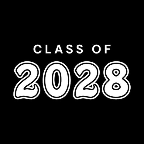 Premium Vector Typography Class Of 2028 For Greeting Invitation Card
