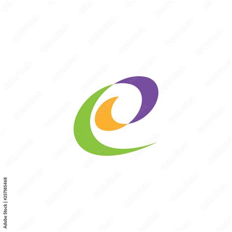 Stylized Wave Letter E Logo Vector Symbol Design Stock Vector Adobe Stock