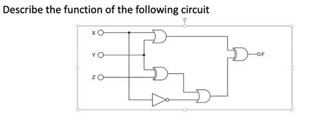 Solved Describe The Function Of The Following Circuit Chegg