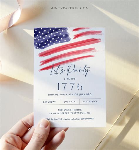 July 4 Invitation Templates