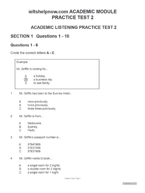 Academic Module Practice Test 2 Pdf