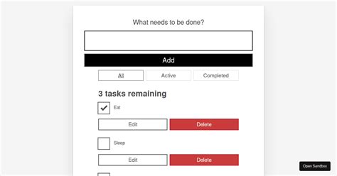 Moz Todo React Codesandbox