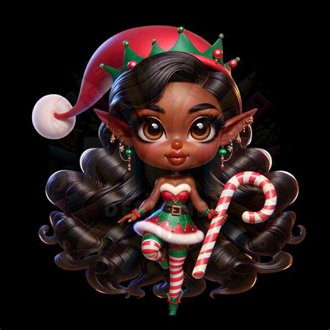 Chibi 3d Christmas Elves Digital Clipart 20 Pngs Chibi 3d Christmas Elves Instant Download