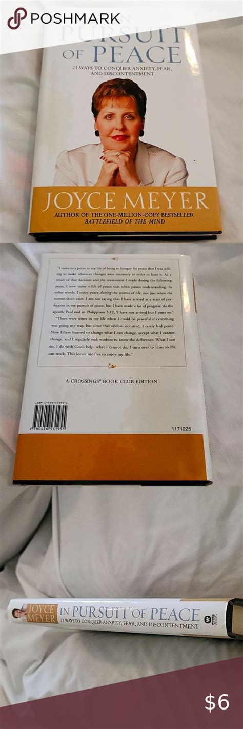 Joyce Meyers In Pursuit Of Peace Book Used Joyce Meyer Books Joyce