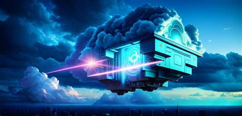 Illustration Concept Of Cloud Computing Service Future Data Storage
