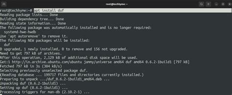 Duf Command In Ubuntu Linux Usage And Examples Tech Hyme