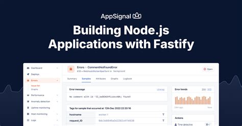 building node js applications with fastify appsignal blog