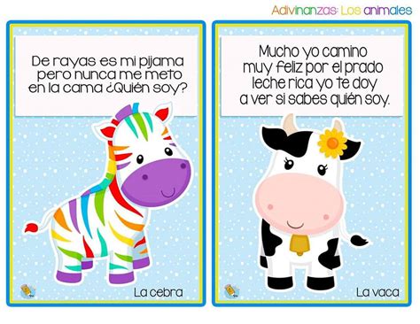 Adivinanzas de animales para niños Materiales Educativos para Maestras