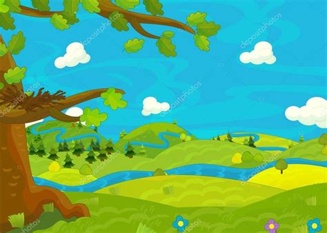 Nature Scene With Empty Nest Stock Illustration By ©agaes8080 115522304