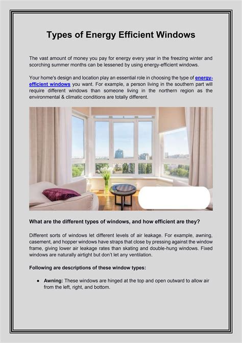 Types Of Energy Efficient Windows By American Window Systems Issuu