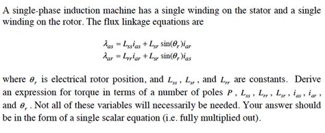 Solved A Single Phase Induction Machine Has A Single Winding Chegg Com