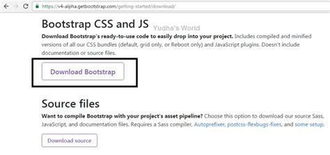 Bootstrap Cara Menggunakan Bootstrap ~ Yudhas World