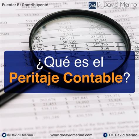 La Prueba Pericial Contable Puede Dr David Merino