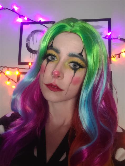 Spooky Rainbow Clown Makeup R Halloween