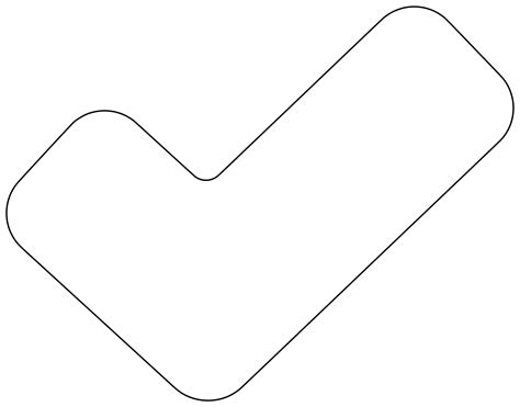 Shape Of Check Mark Free Printable Papercraft Templates