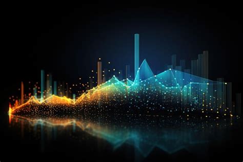 Premium Ai Image 3d Bar Graph Big Stock Financial Data Visualization Analysis Chart