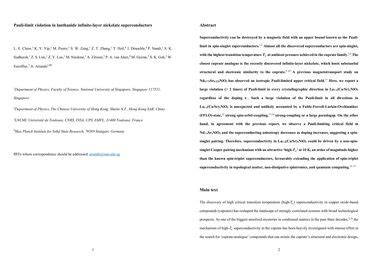 Pauli Limit Violation In Lanthanide Infinite Layer Nickelate