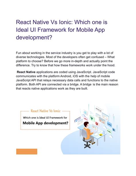 Ppt React Native Vs Ionic Which One Is Ideal Ui Framework For Mobile App Development