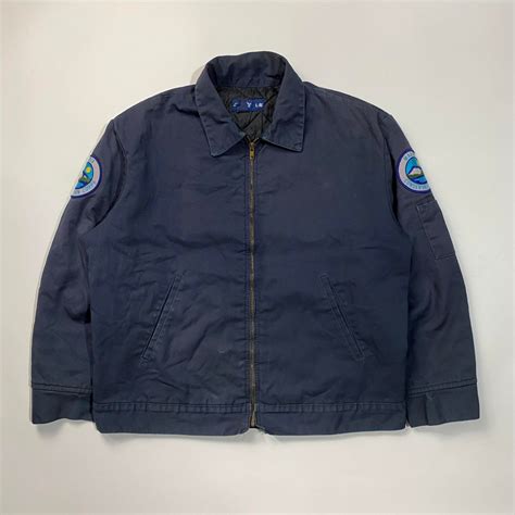 Dickies Eisenhower Jacket Navy Blue Quilted Lined Splash Pocket Mens