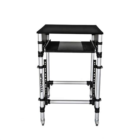 Rack Titanium Torre Periférico Rt 90g Com Gaveta Telescópica Retrátil Para Mixers Ou Mesas De