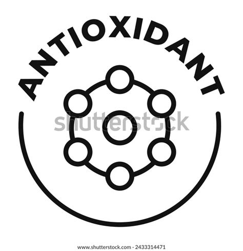 Antioxidant Icon Rich Source Antioxidants Label Stock Vector Royalty